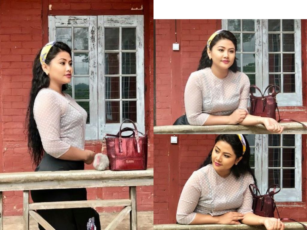 မြန်မာဝတ်စုံလေးနဲ့ လှယဉ်ကျေးမယ်မလေးတစ်ယောက်အလား ထင်မှတ်ရတဲ့ မေပန်းချီ - Myanmarload